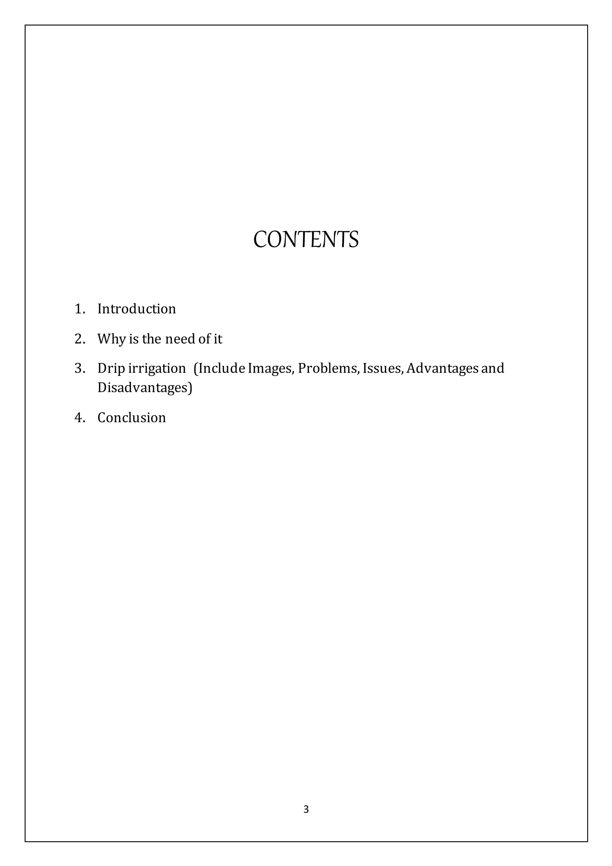 REPORT FILE ON DRIP IRRIGATION | DOCX