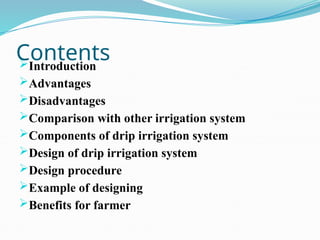 drip irrigation .How use of drip irrigation in smart modern irrigation system. | PPTX