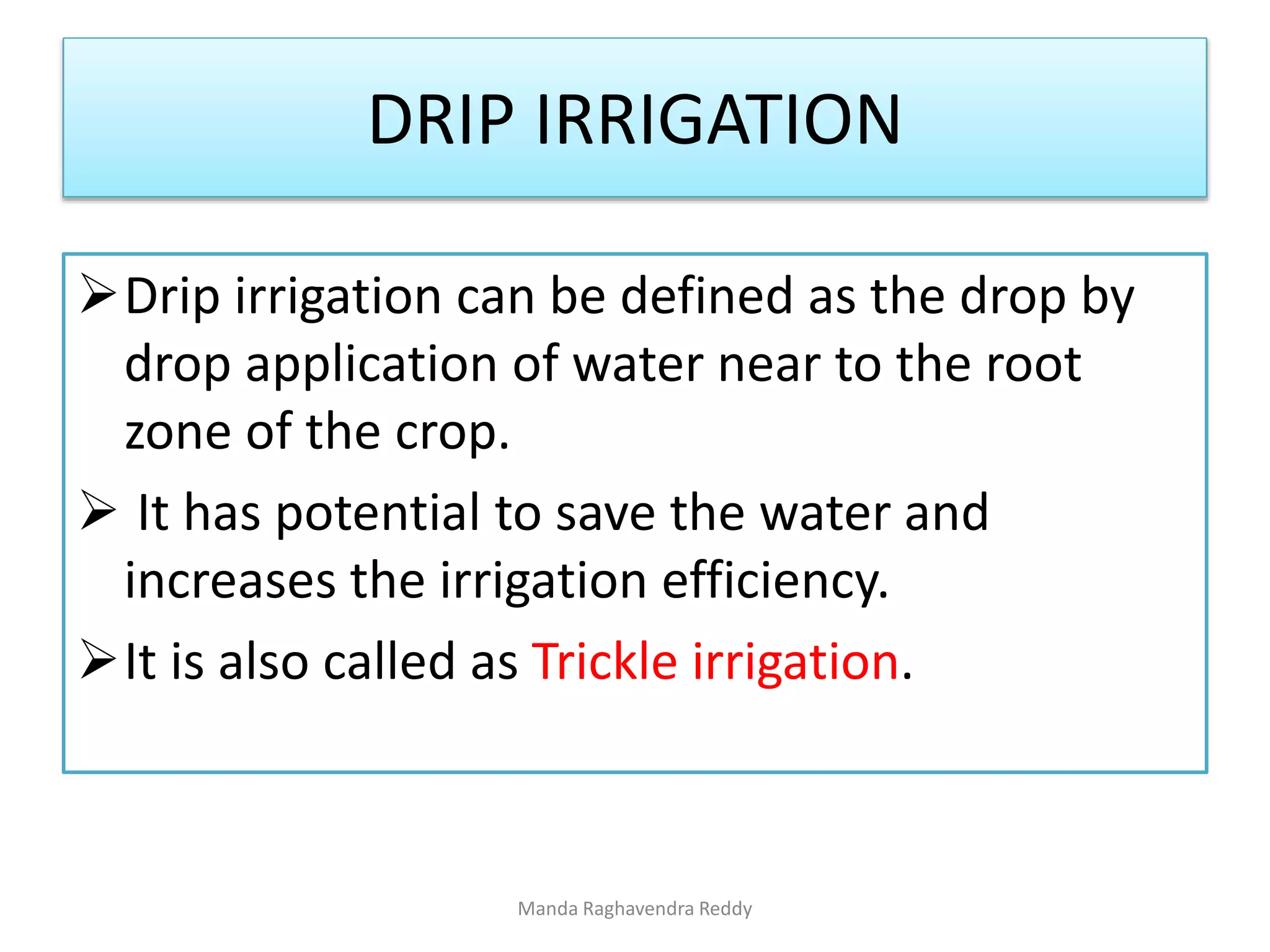 Drip irrigation and fertigation technology | PPTX