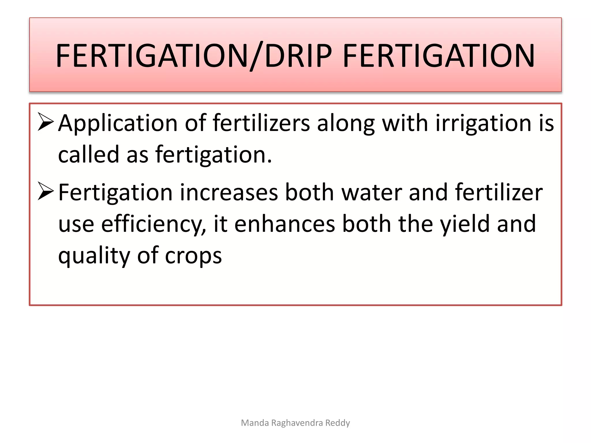 Drip irrigation and fertigation technology | PPTX