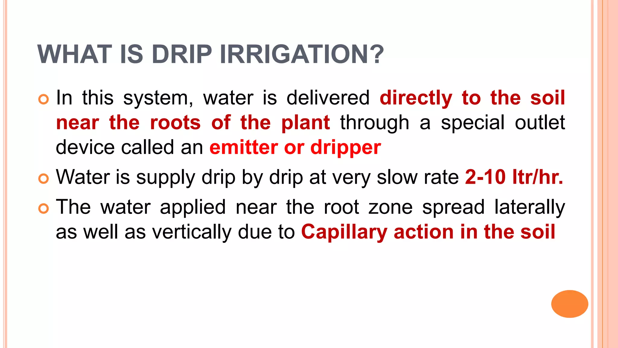 Drip irrigation and fogging system under protected structure | PPTX