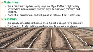 Drip irrigation and fogging system under protected structure | PPTX