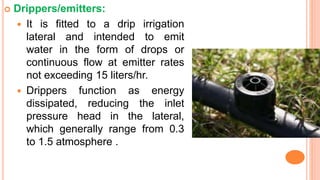 Drip irrigation and fogging system under protected structure | PPTX