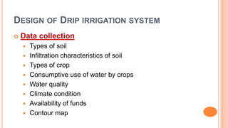 Drip irrigation and fogging system under protected structure | PPTX