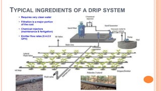 Drip irrigation and fogging system under protected structure | PPTX