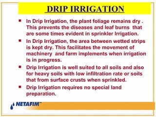 Drip irrigation benefits | PPT