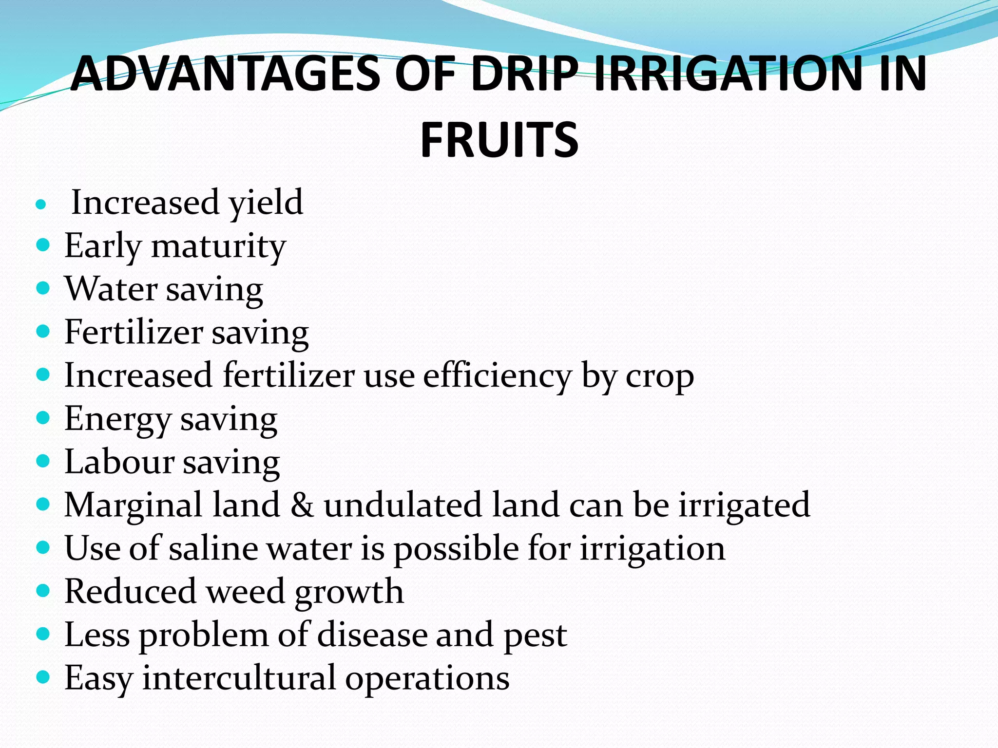 Drip irrigation in fruits | PPTX