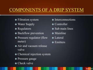 Drip irrigation kvg | PPTX | Agriculture | Industries