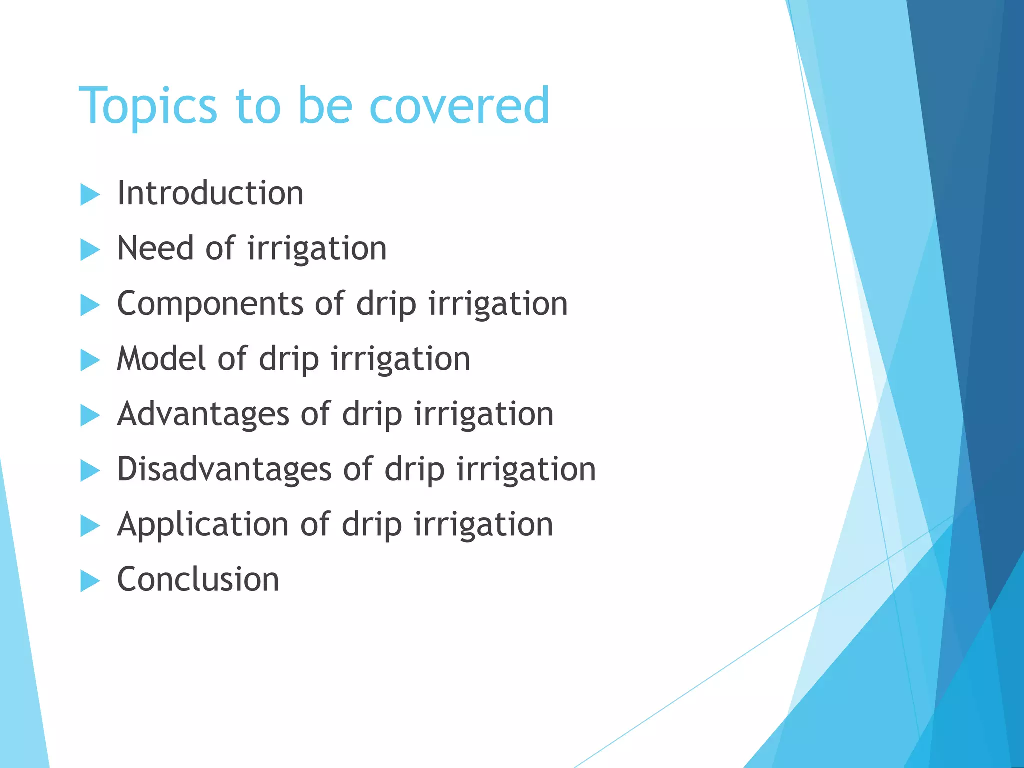 Drip irrigation ppt | PPTX