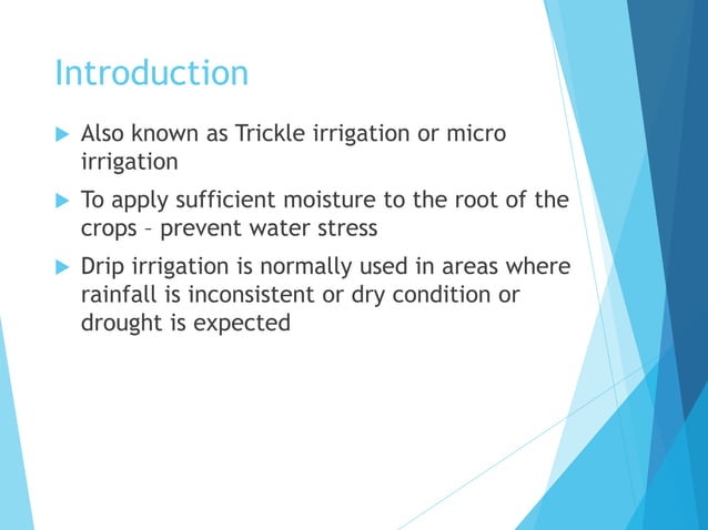 Drip irrigation ppt | PPTX