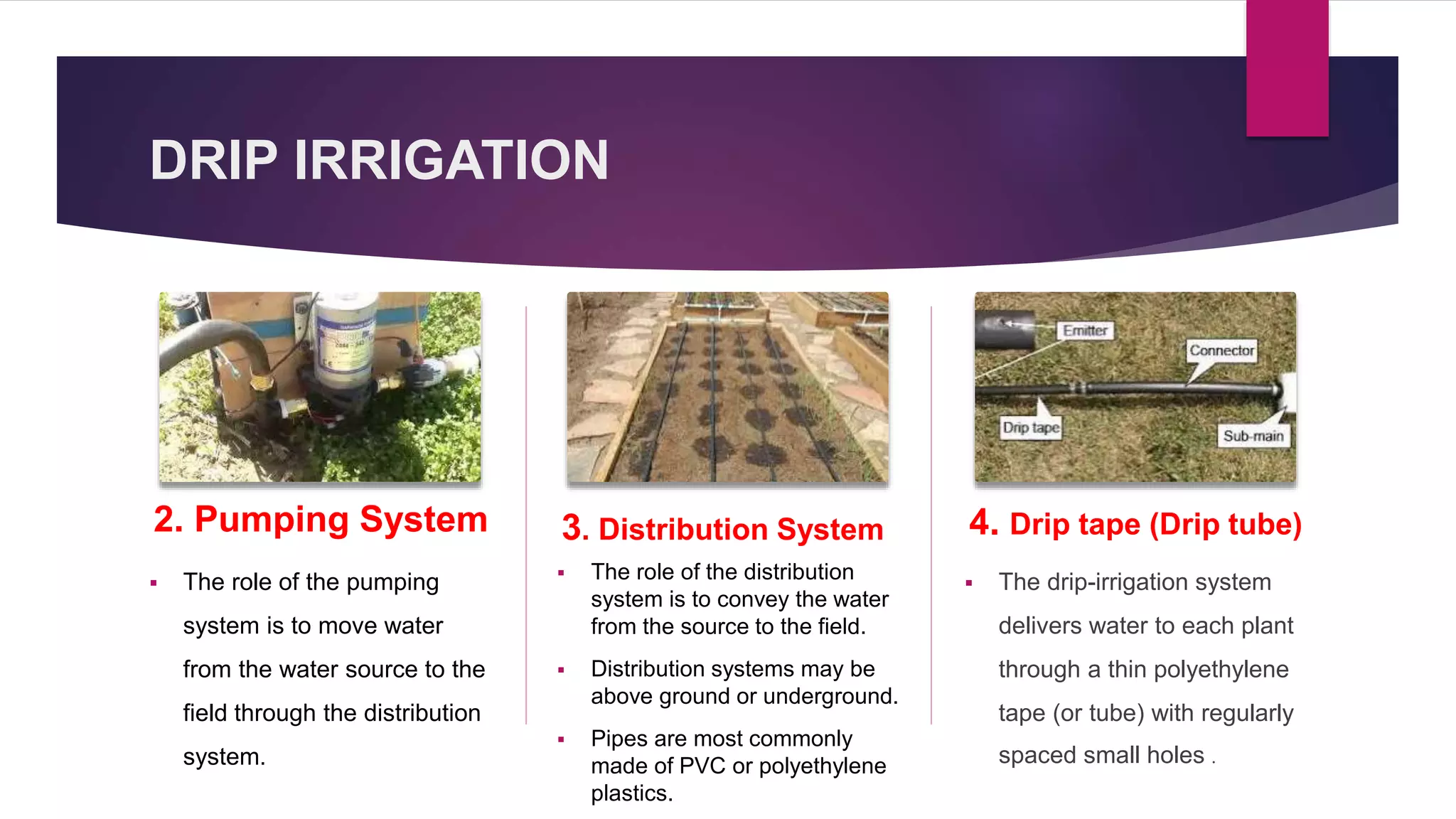 Drip irrigation system | PPTX