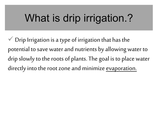 Drip irrigation automation using arduino uno | PPTX | Agriculture ...
