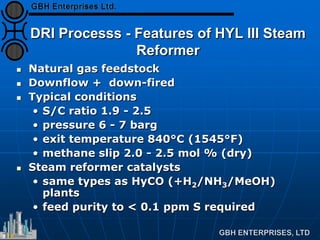 (DRI) Direct Reduction Iron Plant Flowsheet Options | PDF