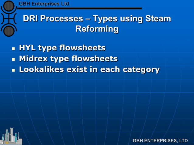 (DRI) Direct Reduction Iron Plant Flowsheet Options