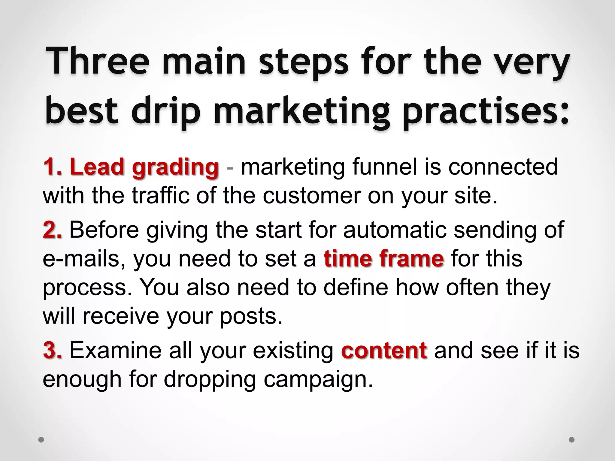The Best Practices of Drip Marketing | PPT