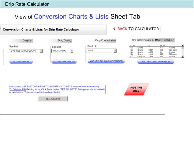 Drip rate calculator | PPT | Chemistry | Science