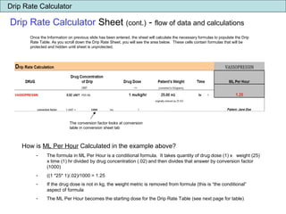 Drip rate calculator | PPT | Chemistry | Science