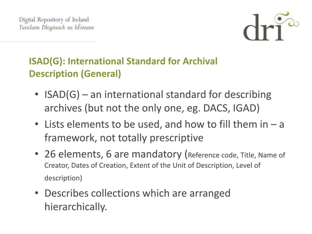 Rebecca Grant - Archival Description and Archival Arrangement | PPT