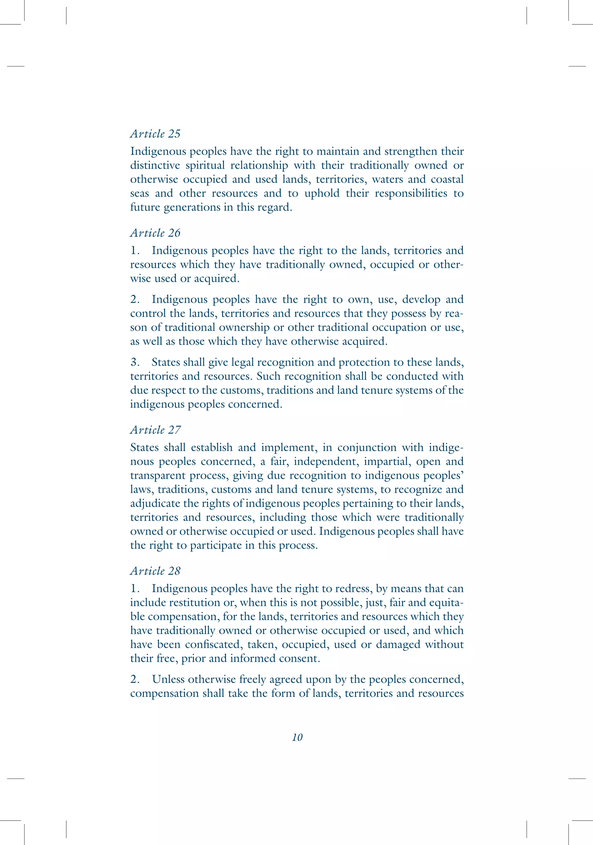 United NAtions Declaration on the Rights of Indigenous Peoples | PDF