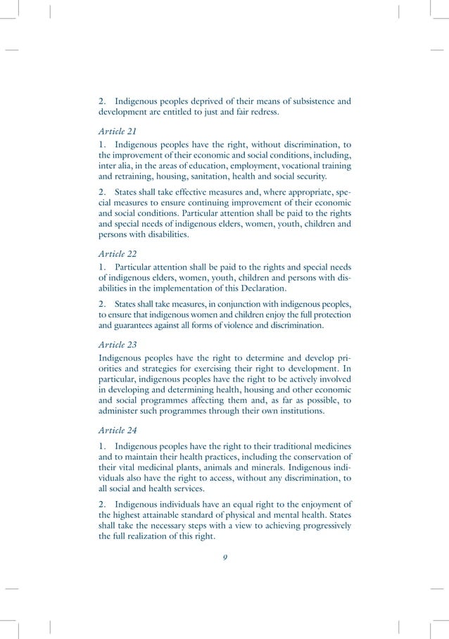 United NAtions Declaration on the Rights of Indigenous Peoples | PDF