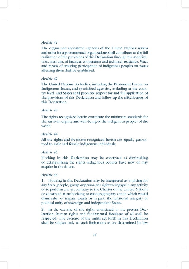 United NAtions Declaration on the Rights of Indigenous Peoples | PDF