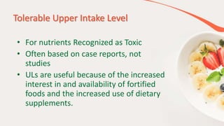 Dietary Reference Intakes | PPTX