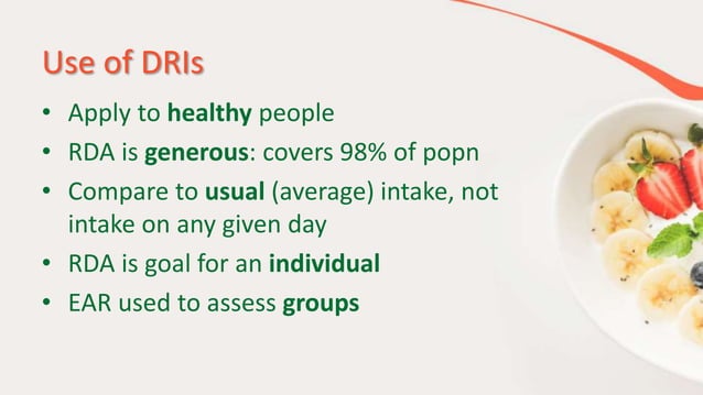 Dietary Reference Intakes | PPTX