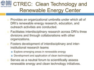 DRI Energy Related Projects | PPT