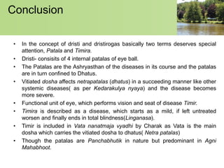 CONCEPT OF DRISTI IN AYURVEDA | PPTX