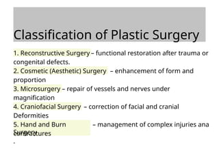Achievements in plastic surgery pptx.... | PPTX