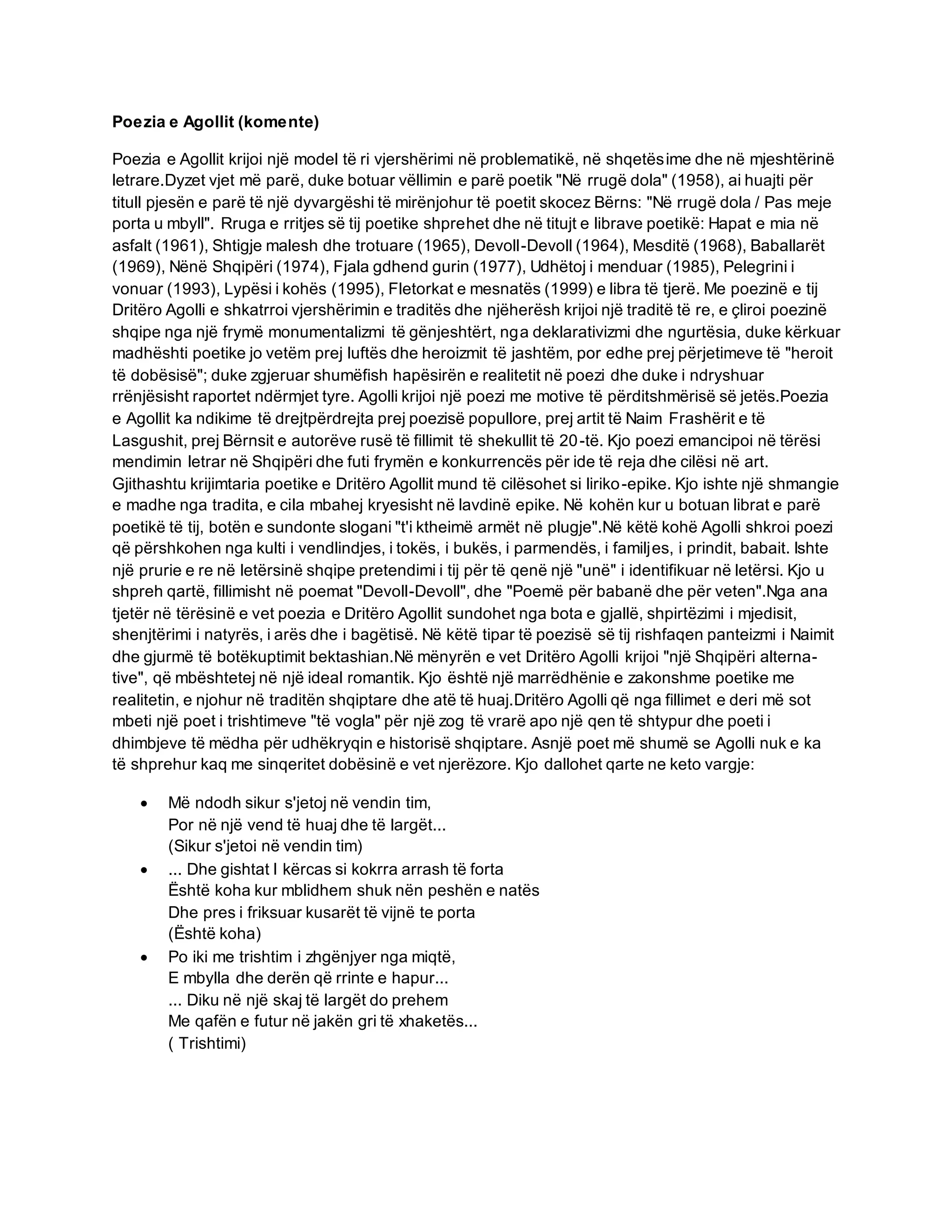 Dritero Agolli. | DOCX