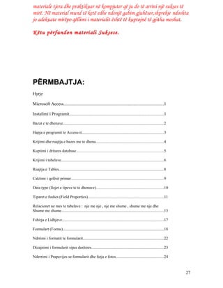 microsoft Access Punim ne Word Driton Nuha | DOC