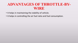 Drive by-wire systems in Automobiles ppt | PPTX