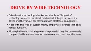 Drive by-wire systems in Automobiles ppt | PPTX