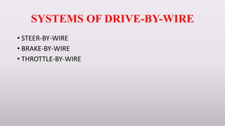 Drive by-wire systems in Automobiles ppt | PPTX