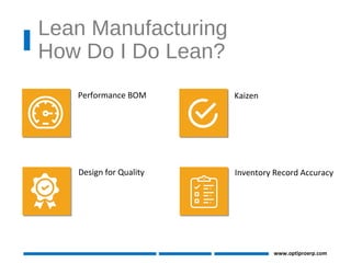 Drive Lean Manufacturing With Your ERP System | PPT | Manufacturing ...
