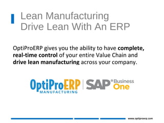 Drive Lean Manufacturing With Your ERP System | PPT | Manufacturing ...