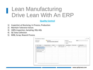 Drive Lean Manufacturing With Your ERP System | PPT | Manufacturing ...