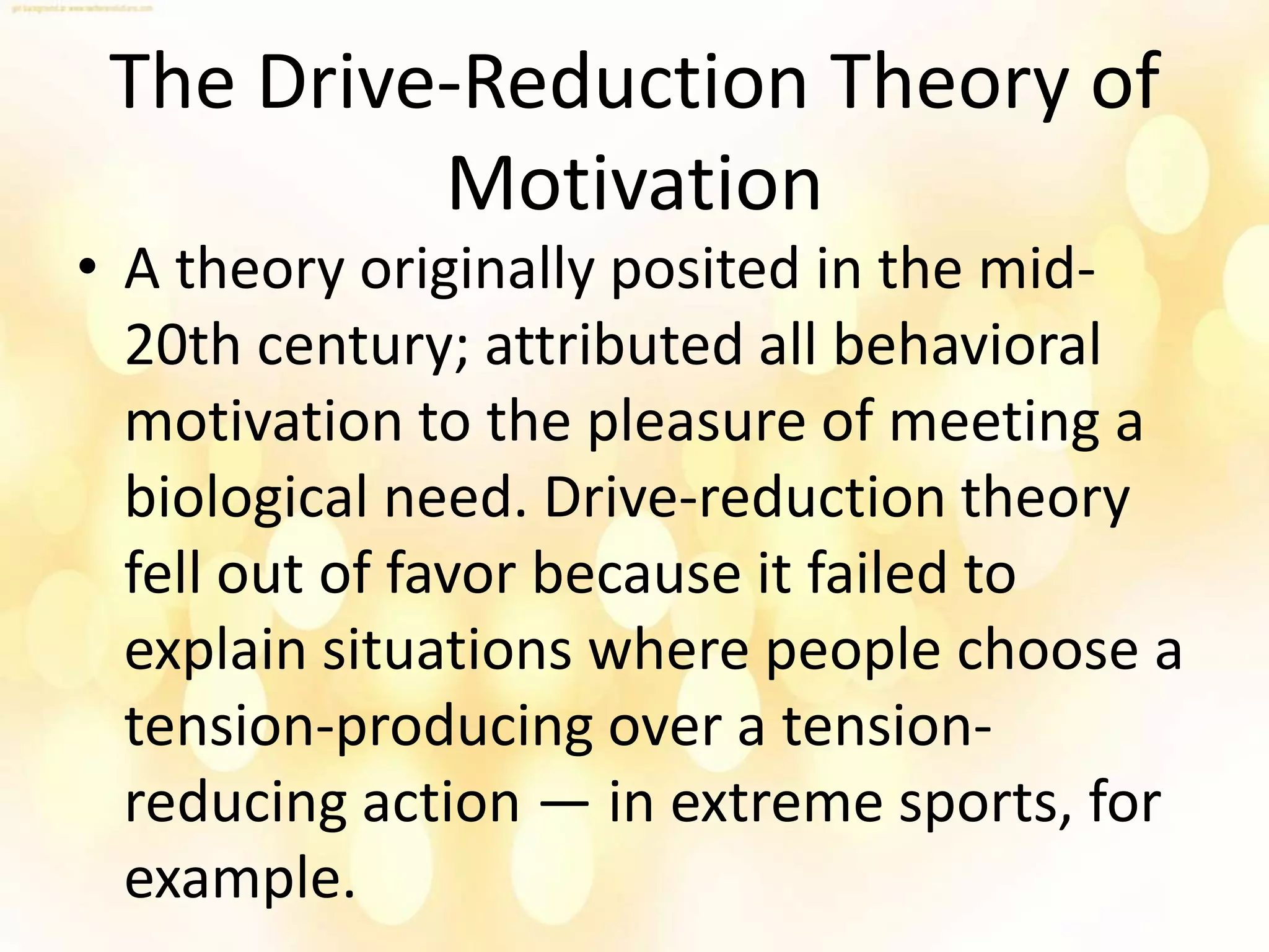 Drive reduction theory | PPTX