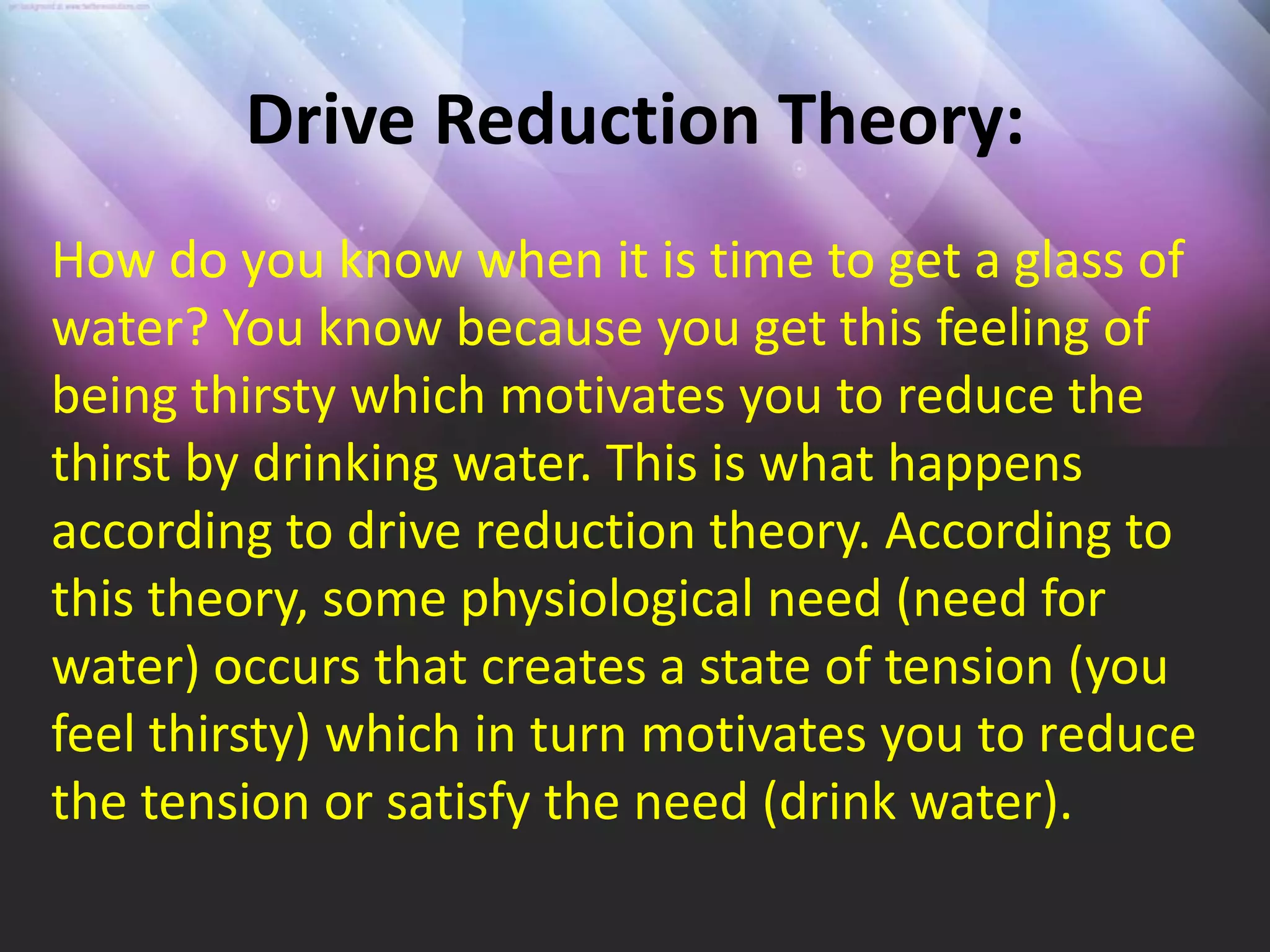 Drive reduction theory | PPTX