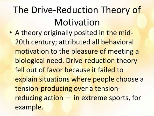 Drive reduction theory | PPT