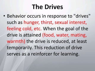Drive reduction theory | PPTX