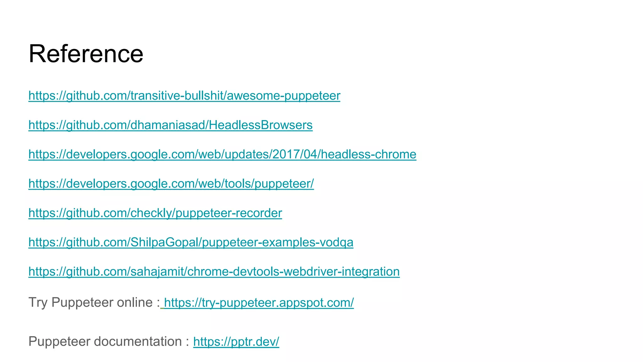 Drive chrome(headless) with puppeteer | PPTX