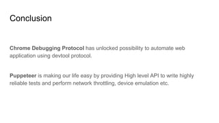 Drive chrome(headless) with puppeteer | PPTX