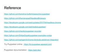 Drive chrome(headless) with puppeteer | PPTX