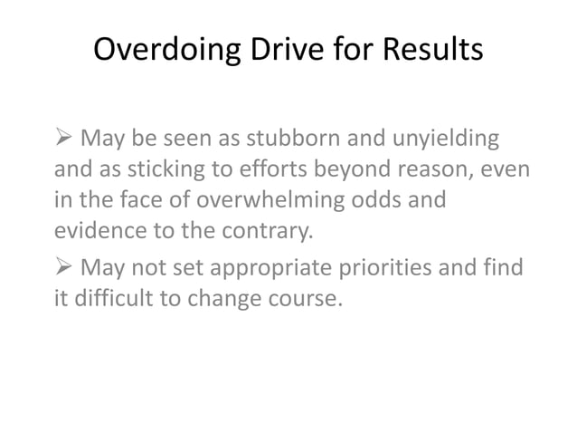 Drive for results | PPT