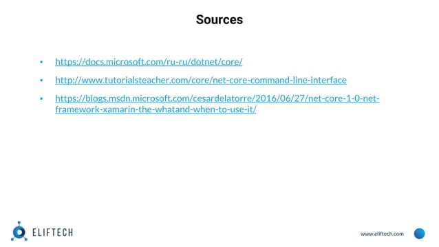 Dive into .Net Core framework | PPT