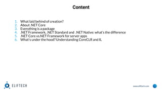 Dive into .Net Core framework | PPT