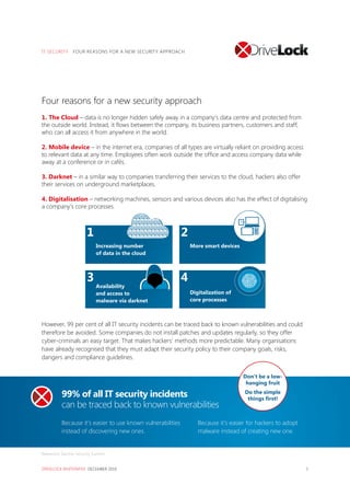 Drivelock modern approach of it security & amp; encryption solution -whitepaper | PDF