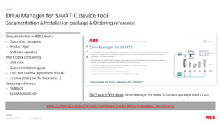 ABB DRIVE MANAGER TOOL REV-4 | PPT
